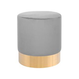 Beliani Pouf SOPHIA in Grau/Gold - (W) 39 x (H) 40 x (L) 39 cm | Gr.: onesize