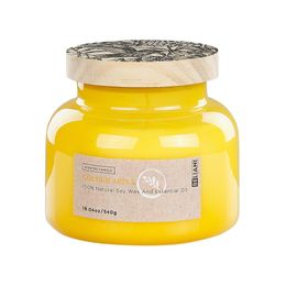 Beliani Kerze DELIGHT BLISS in Gelb - (W) 10 x (H) 10 x (L) 10 cm | Gr.: onesize