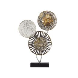 Beliani Dekofigur URANIUM in Silber/Gold - (W) 31 x (H) 44 x (L) 8 cm | Gr.: onesize