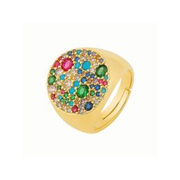 Luxenter Ring Lidat mit 18 Karat verstellbar Gelbgold-Lidat multicolored | Gr.: onesize