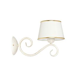 Licht-Erlebnisse Wandlampe (B)20 x (H)28 cm in Shabby Wei&szlig; Wei&szlig; Gold | Gr.: onesize