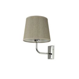 Licht-Erlebnisse Wandlampe (B)20 x (H)32.5 cm in Silber gl&auml;nzend Braun | Gr.: onesize