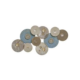 Beliani Wandobjekt HASSIUM in Blau/Beige/Kupfer - (W) 90 x (H) 48 x (L) 6 cm Vertikal | Gr.: onesize