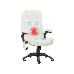 Vinsetto Massagestuhl-67B x 74T x 107-116H cm-Cremewei&szlig; | Gr.: onesize