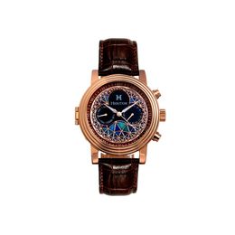 Heritor Legacy-Armbanduhr mit Lederarmband in Rose Gold/Brown | Gr.: onesize