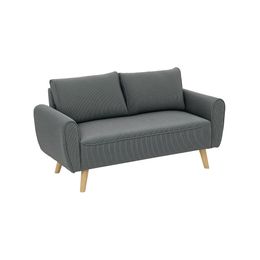 HOMCOM 2 Sitzer Sofa in Dunkelgrau 145L x 75B x 78H cm | Gr.: onesize