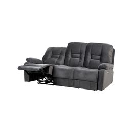 Beliani 3-Sitzer Sofa BERGEN in Grau - (W) 202 x (H) 101 x (L) 72 cm | Gr.: onesize