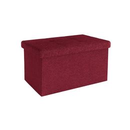 Intirilife Faltbare Sitzbank 49x30x30 cm in GRANAT ROT | Gr.: onesize