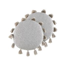 Beliani 2er-Set Dekokissen MADIA in Grau | Gr.: onesize
