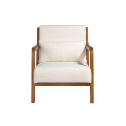 Angel Cerd&aacute; Sessel 5100 in Wei&szlig; / Walnuss &ndash; (B)68 x (H)86 x (T)74 cm | Gr.: onesize