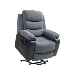 HOMCOM Fernsehsessel mit Aufstehhilfe in Dunkelgrau 96L x 96B x 108H cm | Gr.: onesize