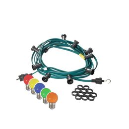 SPICELITE Garten Party Lichterkette Illu 5 bunte LED Kugellampen 5m gr&uuml;n | Gr.: onesize