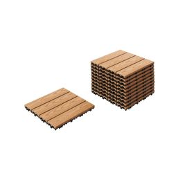 Beliani 11-tlg Outdoor Bodenbelag ATESSA in Braun | Gr.: onesize