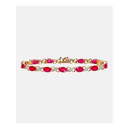 Diamant L'&eacute;ternel Armband aus 375 Gelbgold mit Diamant mit Rubin | Gr.: onesize
