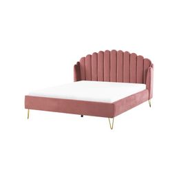Beliani Doppelbett AMBILLOU in Rosa - (W) 197 x (H) 126 x (L) 214 cm | Gr.: onesize