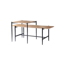 CALICOSY 2er-Set Couchtische JESSIE in Helles - (W)100 x (H)38 x (L)40 cm | Gr.: onesize