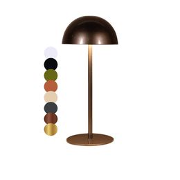 Coen Bakker LED Tischlampe dimmbar Innen & Au&szlig;en 22x9,5cm Rund in Bronze | Gr.: onesize