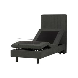 Beliani Einzelbett CASTELLAN in Grau/Schwarz - (W) 80 x (H) 120 x (L) 216 cm | Gr.: onesize