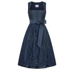 N&uuml;bler N&Uuml;BLER Damen Dirndl "Midi Dirndl Kerala", blau, Gr. 50, Obermaterial: 100% Polyester PES., Kleider