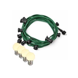 SPICELITE Garten Party Lichterkette Illu 50 warmwei&szlig;e LED Kugellampen 50m gr&uuml;n | Gr.: onesize