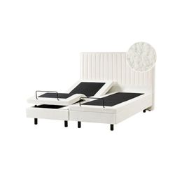 Beliani Doppelbett CASTELLAN in Wei&szlig;/Schwarz - (W) 160 x (H) 120 x (L) 216 cm | Gr.: onesize