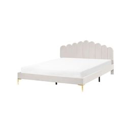 Beliani Doppelbett SAUVIAN in Wei&szlig;/Gold - (W) 185 x (H) 98 x (L) 207 cm | Gr.: onesize
