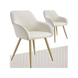 TecTake K&uuml;chenstuhl gepolstert, in Cordoptik, 58 x 62 x 82 cm | Gr.: onesize