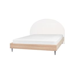 Beliani Doppelbett MILLAY in Wei&szlig;/Schwarz/Braun - (W) 196 x (H) 130 x (L) 211 cm | Gr.: onesize