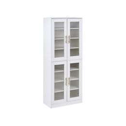 Beliani Schuhschrank GRIFFITH in Wei&szlig; - (W) 70 x (H) 170 x (L) 35 cm | Gr.: onesize