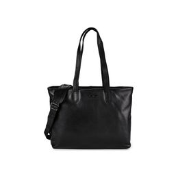 Plevier Catz Aktentasche RFID Schutz Leder 43 cm Laptopfach in schwarz | Gr.: onesize