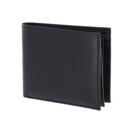Oxmox Leather Geldb&ouml;rse RFID Schutz Leder 12 cm in schwarz-ox 2.0 | Gr.: onesize