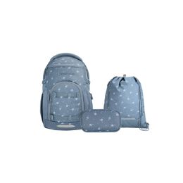 Coocazoo Schulrucksack-Set BYTE "Bloomy Daisy" 3-tlg. in Blau | Gr.: onesize