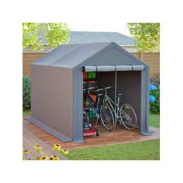 ABRIHOME Ger&auml;tehaus in Dunkelgrau 296x190x200 cm f&uuml;r Fahrrad Werkzeug Garten | Gr.: onesize