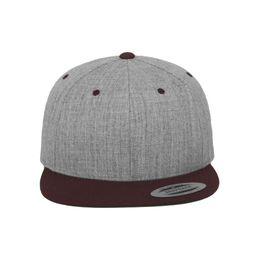 Flexfit Snapback - Classic in h.grey/maroon | Gr.: onesize