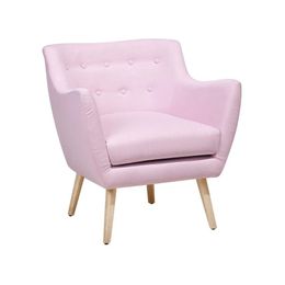 Beliani Sessel DRAMMEN in Rosa/Braun - (W) 71 x (H) 84 x (L) 54 cm | Gr.: onesize