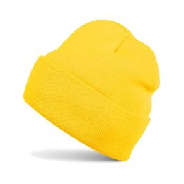 styleBREAKER Strickm&uuml;tze in Sonnengelb | Gr.: onesize