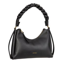 Coccinelle Schultertasche Boheme Grana Double in Noir/Cognac | Gr.: onesize
