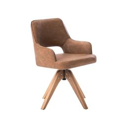 Beliani Esszimmerstuhl MORAVIA in Braun - (W) 56 x (H) 83 x (L) 66 cm | Gr.: onesize