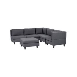 Beliani 6-tlg Modulsofa UNSTAD in Grau linksseitig | Gr.: onesize