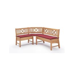 58 aufm Kessel ECKBANK Deborah 204 x 224 x 87 Massivholz Buche lackiert/Weinrot | Gr.: onesize