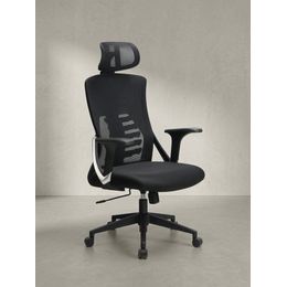 KADIMA DESIGN B&uuml;rostuhl mit Mesh-Bezug, Ergonomisch, Lordose & Kopfst&uuml;tze, B&uuml;ro | Gr.: onesize
