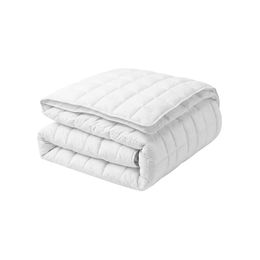 Beliani Bettdecke KORAB in Wei&szlig; - (W) 200 x (H) 5 x (L) 220 cm | Gr.: onesize