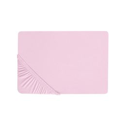 Beliani Bettlaken JANBU in Rosa - (W) 200 x (H) 30 x (L) 200 cm | Gr.: onesize