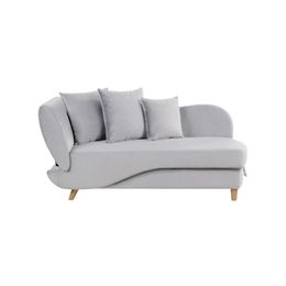 Beliani Chaiselongue MERI in Grau/Braun - (W) 155 x (H) 76 x (L) 69 cm linksseitig | Gr.: onesize