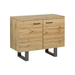 Beliani Sideboard TIMBER in Braun/Grau - (W) 94 x (H) 79 x (L) 42 cm | Gr.: onesize