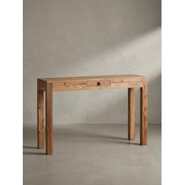 KADIMA DESIGN Konsolentisch Massiv | Akazie, 120x40cm, Schublade, Landhaus in Beige | Gr.: onesize