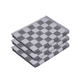Butlers K&uuml;chentuch CHECKER STYLE 3er-Set in Anthrazit | Gr.: onesize