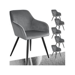 TecTake Wohnzimmerstuhl gepolstert, in Samtoptik, 58 x 62 x 82 cm | Gr.: onesize