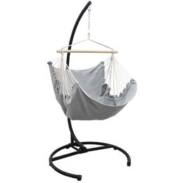 AMANKA XL Outdoor H&auml;ngesessel Key Largo mit Gestell in grau | Gr.: onesize