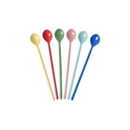 Rice Melamin Latte L&ouml;ffel Set &ndash; Bunt (6er-Set) in bunt | Gr.: onesize